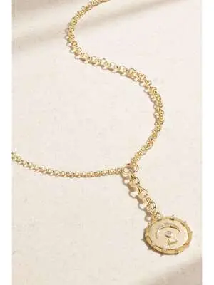 FOUNDRAE Pause Medium Mixed Belcher Extension 18-karat Diamond Necklace