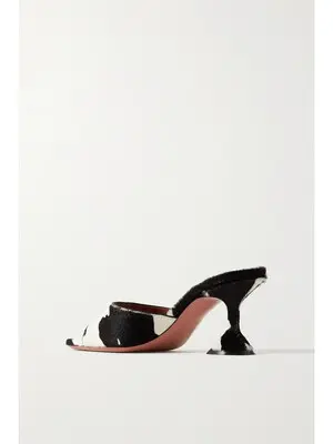 Amina Muaddi Lupita Calf Hair Mules