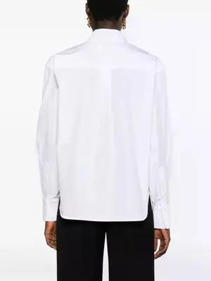Victoria Beckham Logo-embroidered Poplin Shirt - White