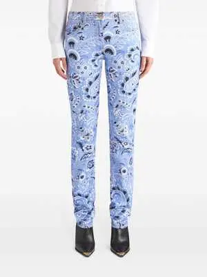 Etro Bandana-print Skinny Jeans - Blue