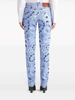 Etro Bandana-print Skinny Jeans - Blue