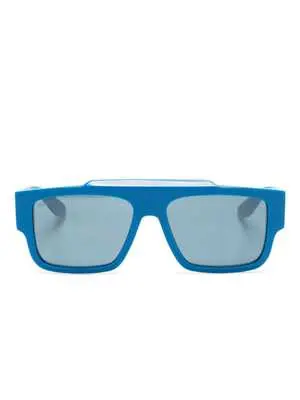 Gucci Logo Square-frame Sunglasses - Blue