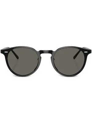 Oliver Spencer Round-frame Tinted Sunglasses - Black
