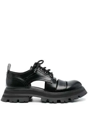 Alexander McQueen Cut-out Leather Oxford Shoes