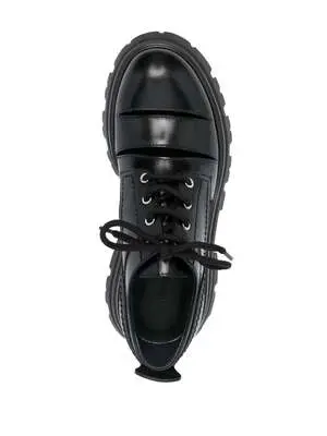 Alexander McQueen Cut-out Leather Oxford Shoes