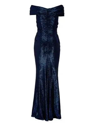 Talbot Runhof Tokara Off-shoulder Maxi Dress