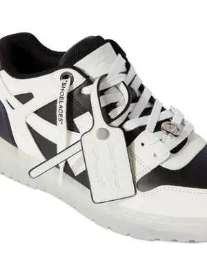 Off-White Leather "arrows" Motif Sneakers - White