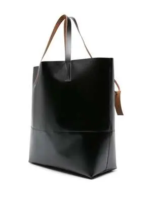 Marni Tribeca Logo-print Faux-leather Tote Bag