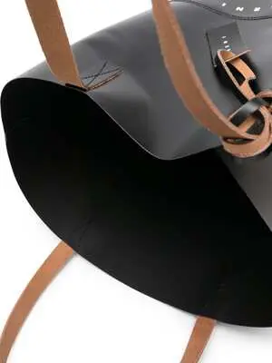 Marni Tribeca Logo-print Faux-leather Tote Bag