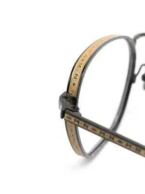 Matsuda Engraved Square-frame Eyeglasses