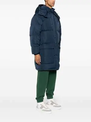 Maison Kitsuné Fox-appliqué Padded Coat - Blue