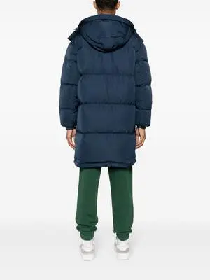 Maison Kitsuné Fox-appliqué Padded Coat - Blue