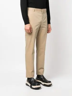 Alexander McQueen Cotton Cigarette Trousers