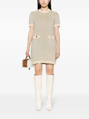 Tory Burch Velvet Striped Midi Dress