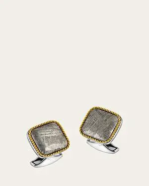 Tateossian Limited Edition Meteorite Square Cufflinks - Gray