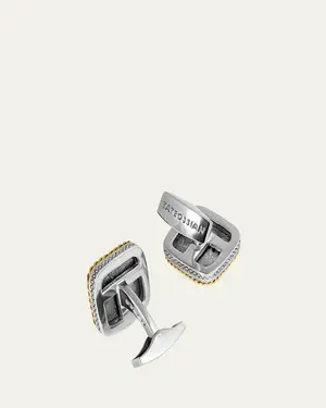 Tateossian Limited Edition Meteorite Square Cufflinks