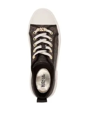 Michael Kors Logo Pattern Lace-up Sneakers - Brown