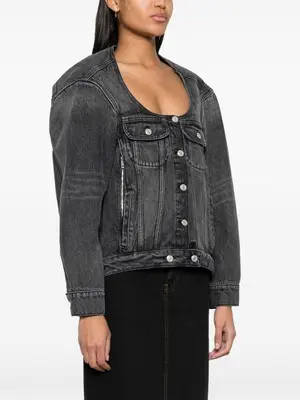 COURREGES U-neck Denim Jacket