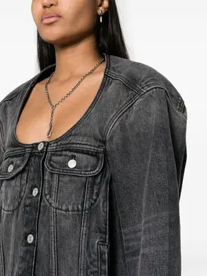 COURREGES U-neck Denim Jacket