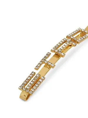 Etro Logo Lettering Rhinestone Hair Clip