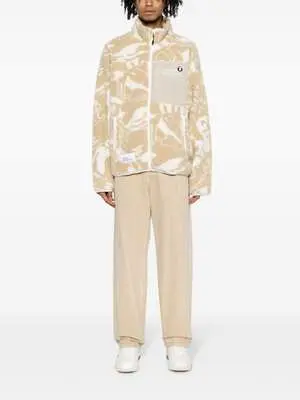 AAPE BY *A BATHING APE Camouflage-print Fleece Jacket - Neutrals