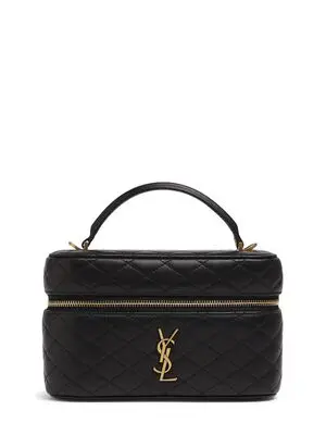 Saint Laurent Gaby Vanity Leather Shoulder Bag - Black