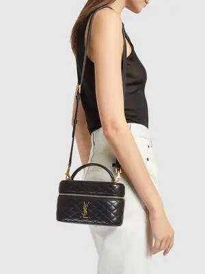 Saint Laurent Gaby Vanity Leather Shoulder Bag - Black