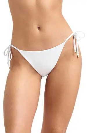 Vitamin A® Elle Side Tie Bikini Bottoms - White