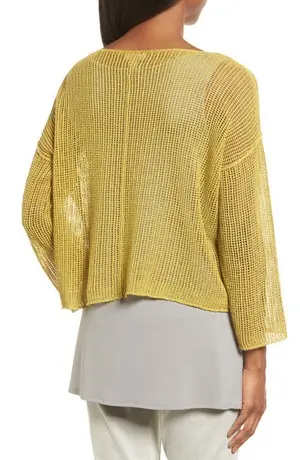 Eileen Fisher Organic Linen Crop Sweater
