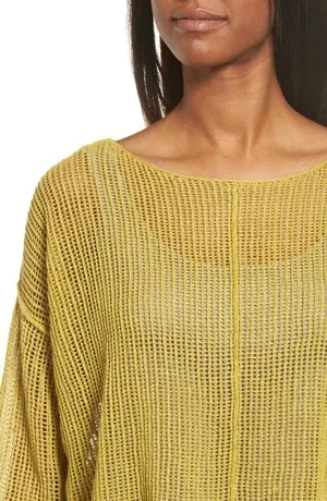 Eileen Fisher Organic Linen Crop Sweater