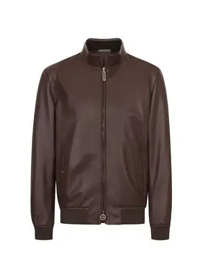 Stefano Ricci Men's Lambskin Leather And Shearling Blouson Jacket - Brown  - Black