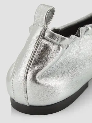 3.1 Phillip Lim Stretch-back Metallic Leather Ballet Flats - Silver