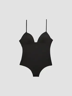 FLEUR DU MAL Soft-cup Wireless Bodysuit - Black
