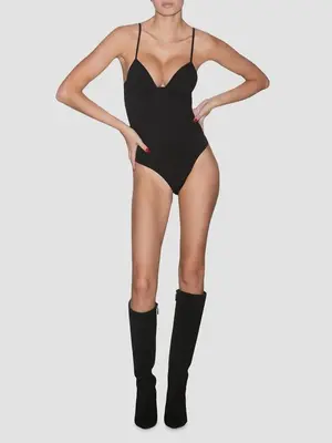 FLEUR DU MAL Soft-cup Wireless Bodysuit - Black