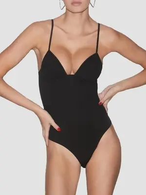 FLEUR DU MAL Soft-cup Wireless Bodysuit - Black