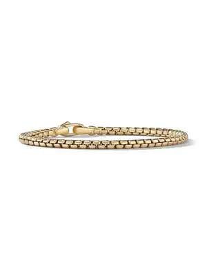 David Yurman Box Chain Bracelet In 18k Yellow 3.4mm - Gold