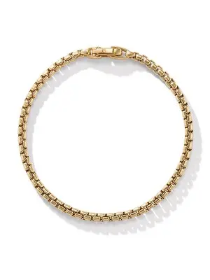 David Yurman Box Chain Bracelet In 18k Yellow 3.4mm