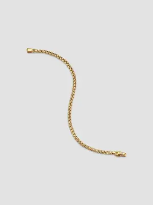 David Yurman Box Chain Bracelet In 18k Yellow 3.4mm