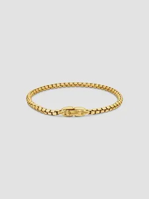 David Yurman Box Chain Bracelet In 18k Yellow 3.4mm