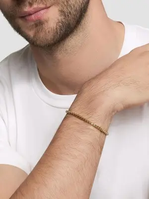 David Yurman Box Chain Bracelet In 18k Yellow 3.4mm