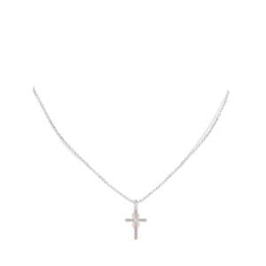 Angara Diamond Cross And Infinity Pendant 1mm - Platinum/k