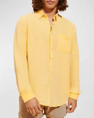 Vilebrequin Men & Apos;s Linen Sport Shirt Genet