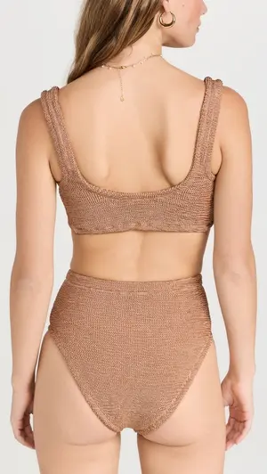 Hunza G Jamie Bikini Set - Metallic Cocoa