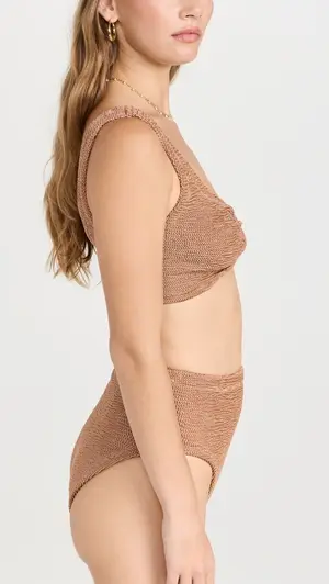 Hunza G Jamie Bikini Set - Metallic Cocoa
