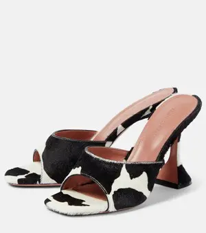Amina Muaddi Lupita 95 Leather Mules