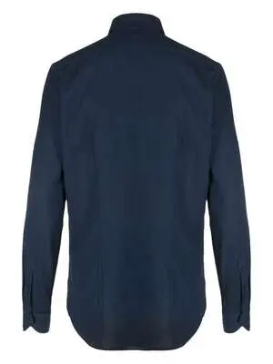 XACUS Cutaway-collar Cotton Shirt - Blue