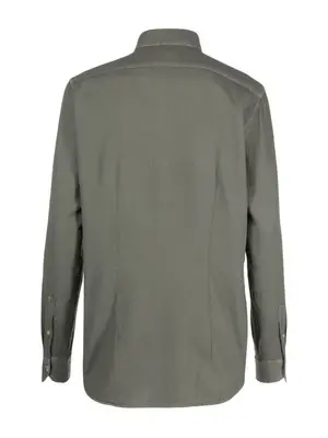 XACUS Cutaway-collar Cotton Shirt - Green