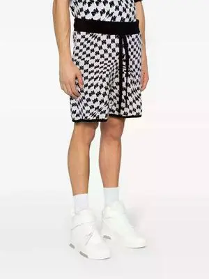 Amiri Logo-print Ribbed Knit Bermuda Shorts