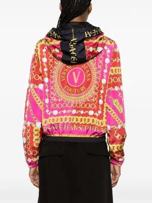 Versace V-emblem Chain Windbreaker Jacket