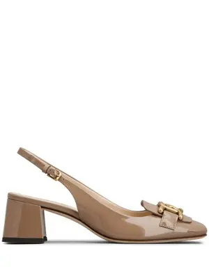 TOD'S 50mm Logo-engraved Pumps - Neutrals